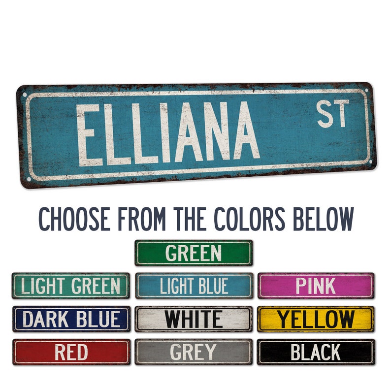 Elliana Sign, Elliana Gift, Girls Room Decor, Custom Street Sign, Signs ...