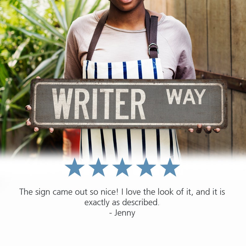 Writer Sign, Writer Street Sign, Gift for Author, Literature, Books ...