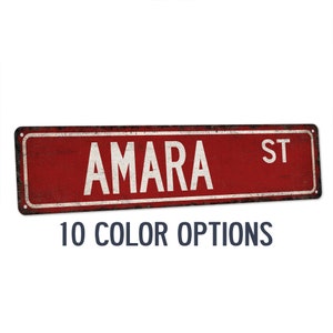 Amara Sign, Amara Gift, Girls Room Decor, Custom Street Sign, Signs for ...