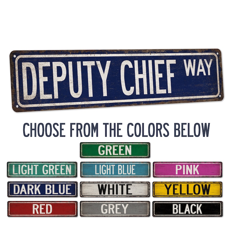 Deputy Chief Sign, Policemen Street Sign, Police Office Decor, Chief ...