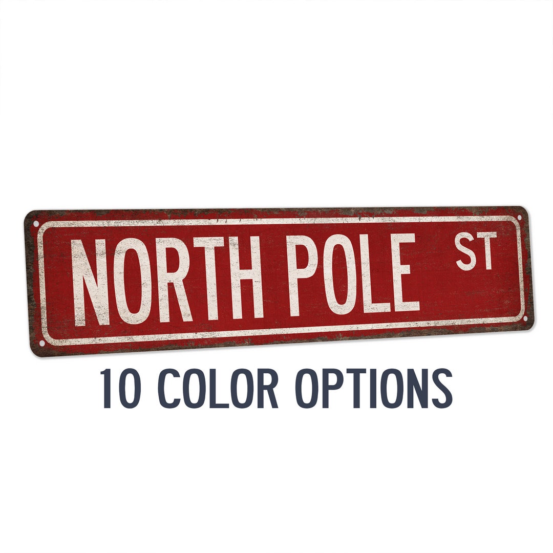 North Pole Sign, Christmas Decor, North Pole Decor, Winter Rustic ...