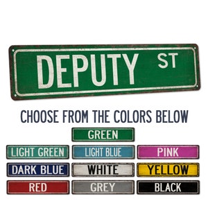 Deputy Street Sign, Police Officer Gift, Aluminum Decor - Etsy