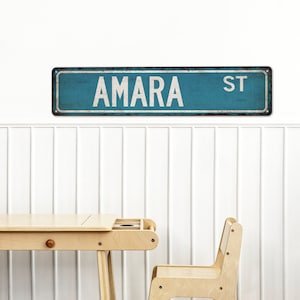 Amara Sign, Amara Gift, Girls Room Decor, Custom Street Sign, Signs for ...