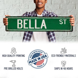 Bella Sign, Bella Gift, Girls Room Decor, Custom Street Sign, Signs for ...