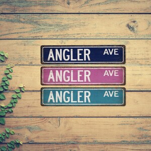 Angler Street Sign, Angler Gift, Fishing Decor, Fisherman Gift, Fishing ...