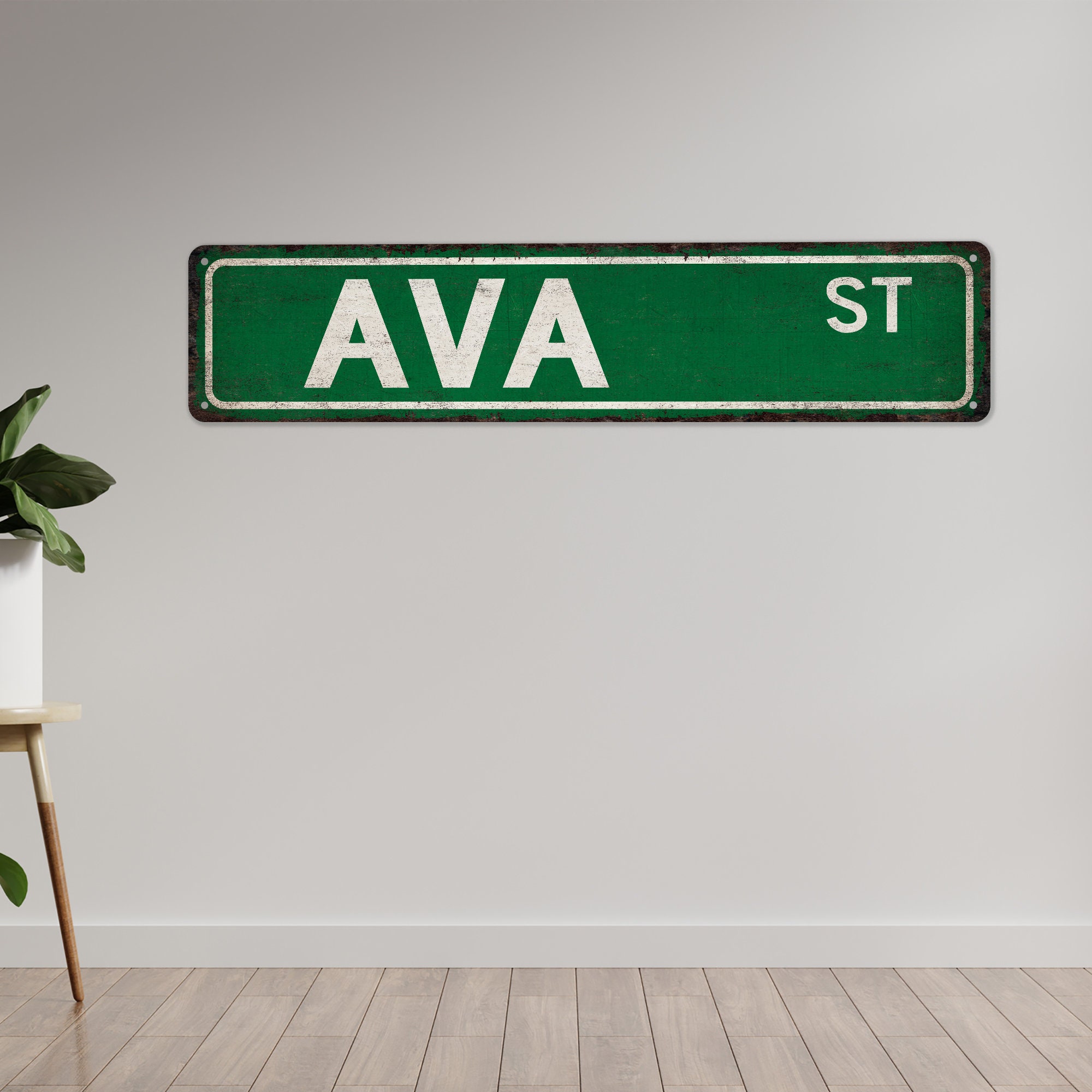 Ava Sign, Ava Gift, Girls Room Decor, Custom Street Sign, Signs for ...