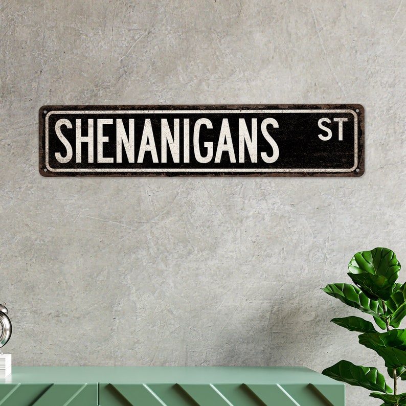 Shenanigans Blvd Street Sign, St Patrick's Day Decor, Custom-signs ...