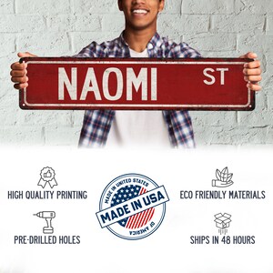 Naomi Sign, Naomi Gift, Girls Room Decor, Custom Street Sign, Signs for ...