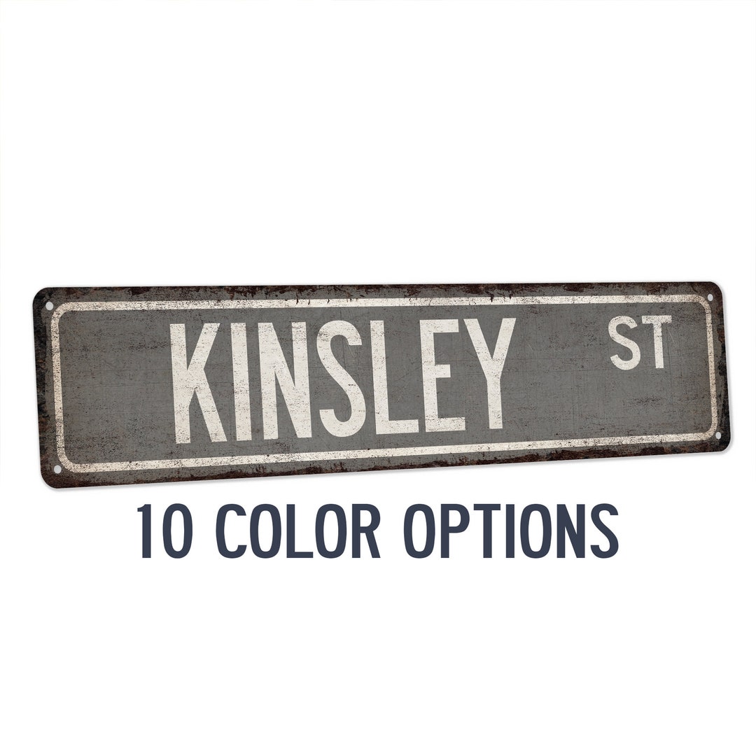Kinsley Sign, Kinsley Gift, Girls Room Decor, Custom Street Sign, Signs ...