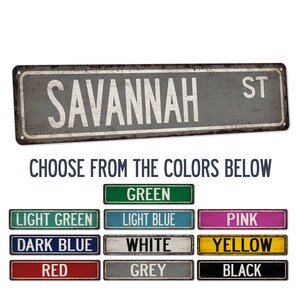 Savannah Sign, Savannah Gift, Girls Room Decor, Custom Street Sign ...
