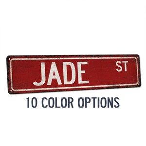 Jade Sign, Jade Gift, Girls Room Decor, Custom Street Sign, Signs for ...