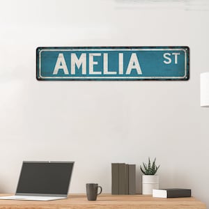 Amelia Sign, Amelia Gift, Girls Room Decor, Custom Street Sign, Signs ...