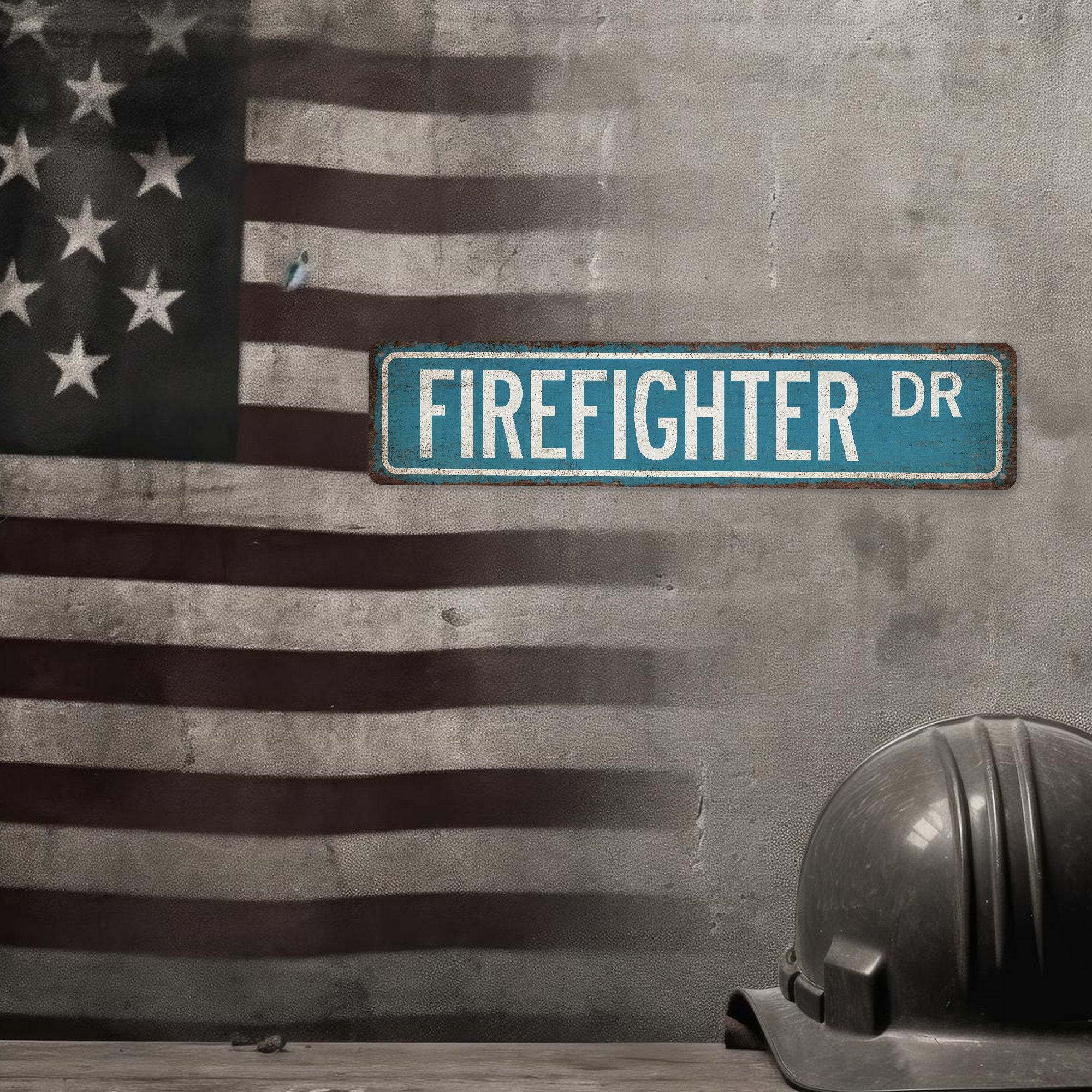 Firefighter, Firemen Street Sign, Fire Department Decor, Retirement ...