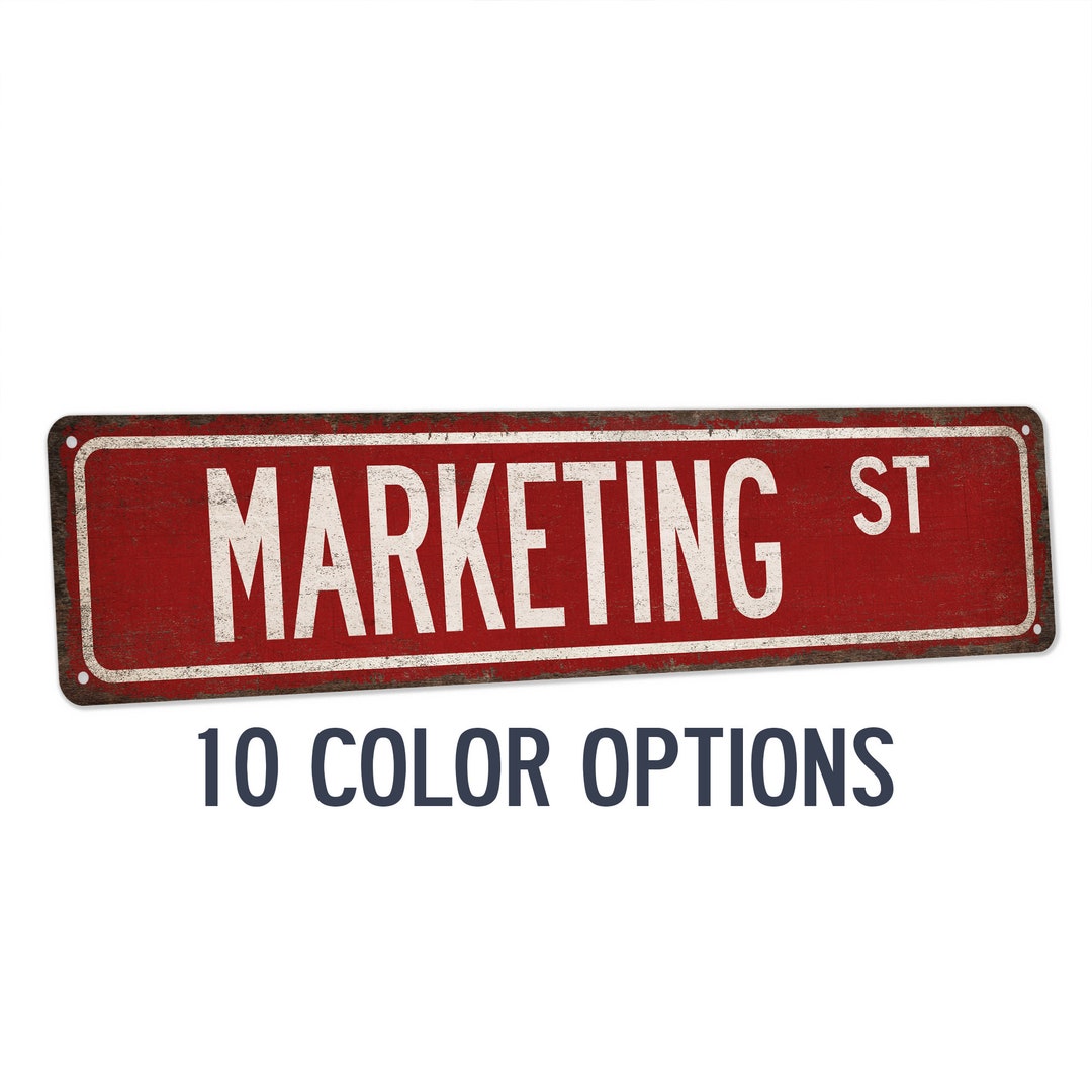 Marketing Sign, Marketing Street Sign, Marketing Office Decor ...
