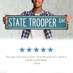 State Trooper Sign, Police Street Sign, Police Office Decor, Retirement ...