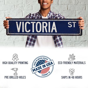 Victoria Sign, Victoria Gift, Girls Room Decor, Custom Street Sign ...
