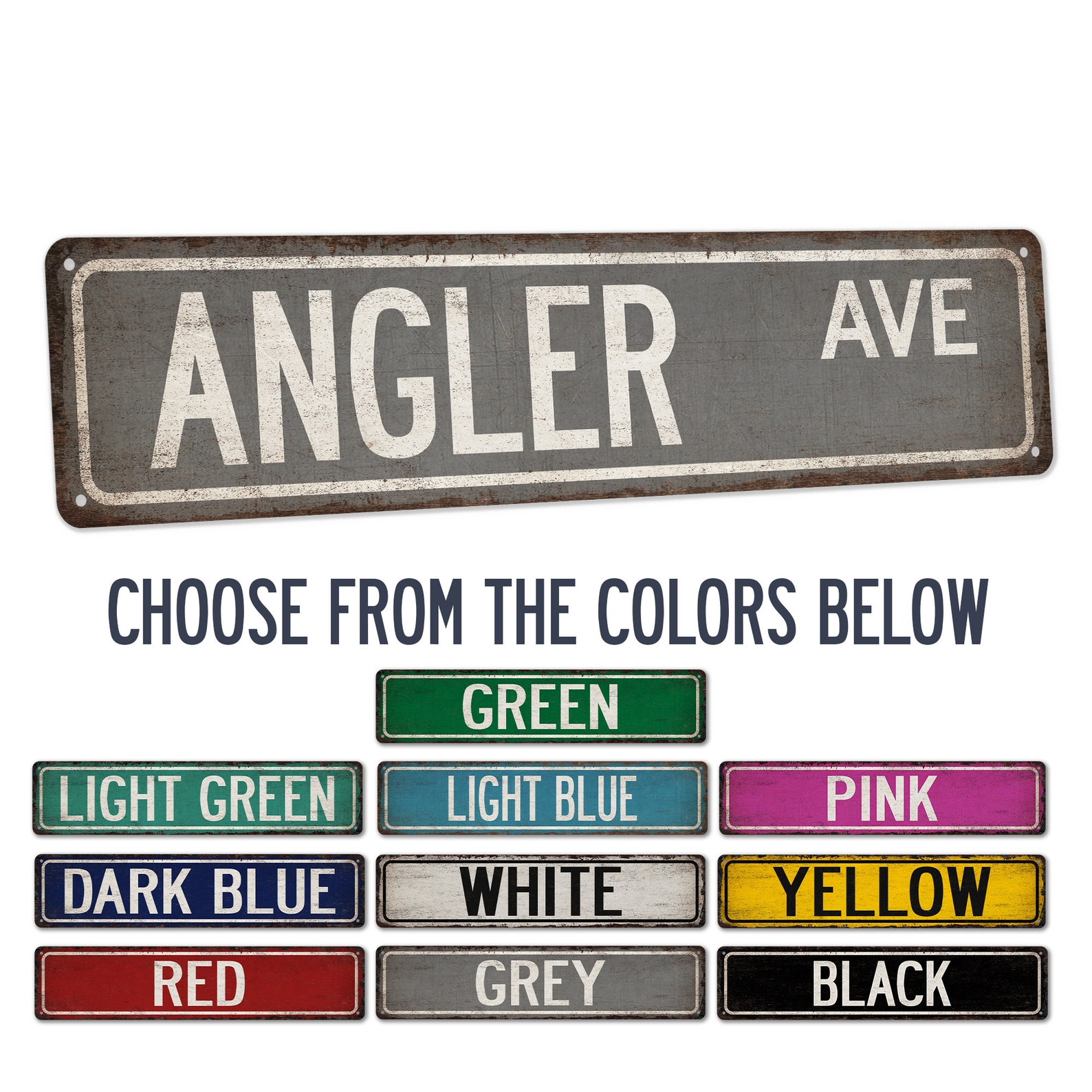 Angler Street Sign, Angler Gift, Fishing Decor, Fisherman Gift, Fishing ...