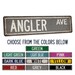 Angler Street Sign, Angler Gift, Fishing Decor, Fisherman Gift, Fishing ...