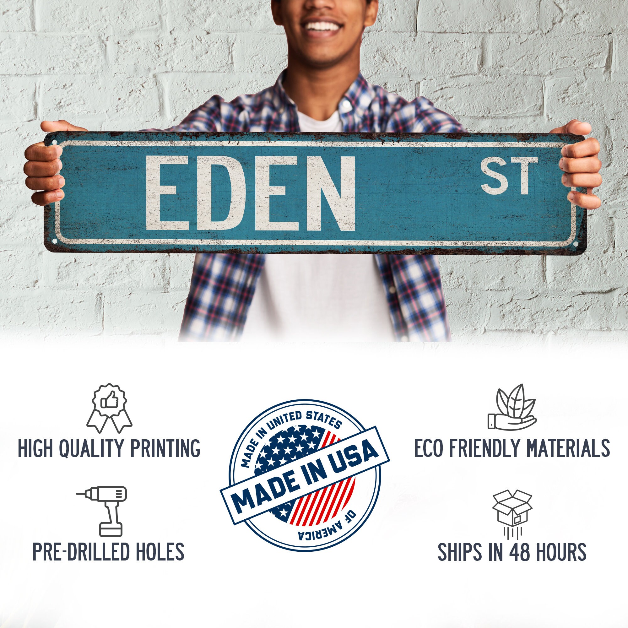 Eden Sign, Eden Gift, Girls Room Decor, Custom Street Sign, Signs for ...