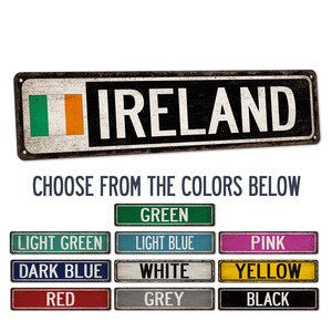 Ireland Street Sign, St Patrick's Day Decor, Irish Flag, Custom-signs ...
