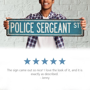 Police Sergeant Sign, Policemen Street Sign, Police Office Decor ...