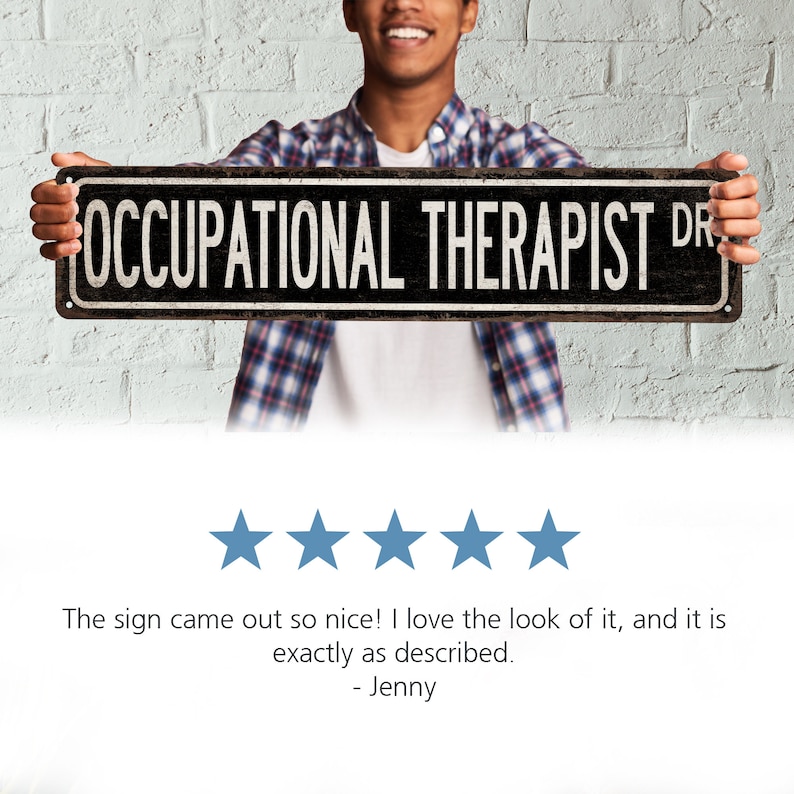 Occupational Therapist Street Sign, Aluminum Office Decor - Etsy