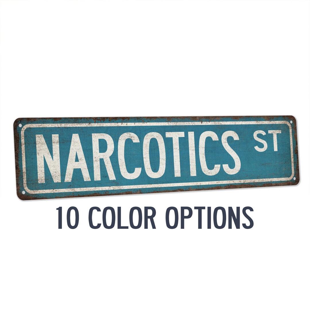 Narcotics Sign, Narcotics Officer Street Sign, Police Office Decor ...