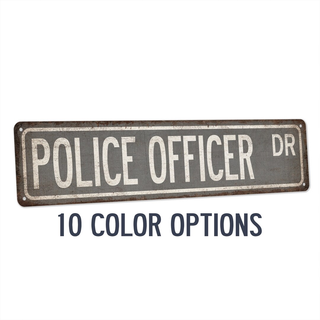 Police Officer Sign, Policemen Street Sign, Police Office Decor ...