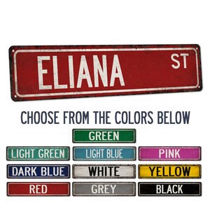Eliana Sign, Eliana Gift, Girls Room Decor, Custom Street Sign, Signs ...