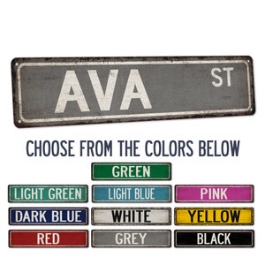 Ava Sign, Ava Gift, Girls Room Decor, Custom Street Sign, Signs for ...