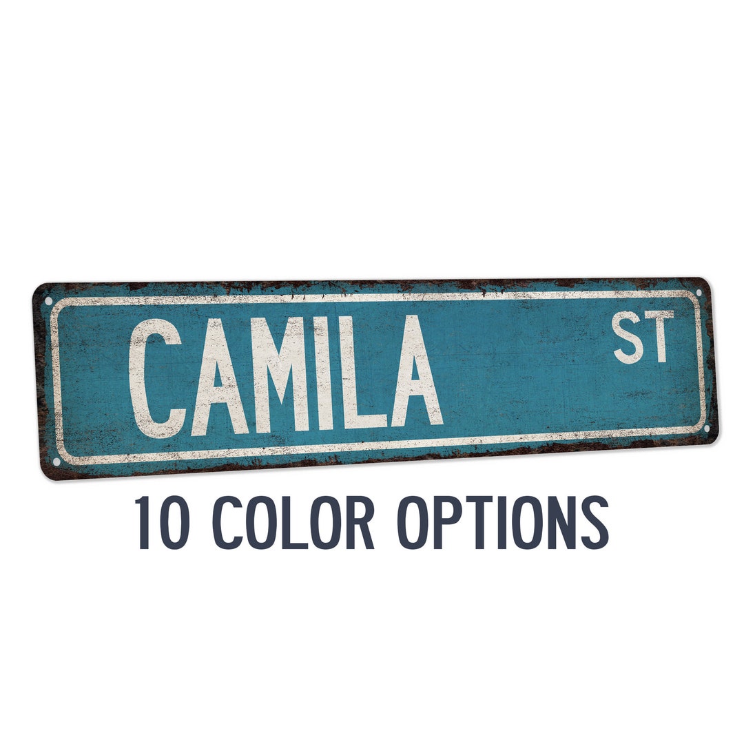 Camila Sign, Camila Gift, Girls Room Decor, Custom Street Sign, Signs ...
