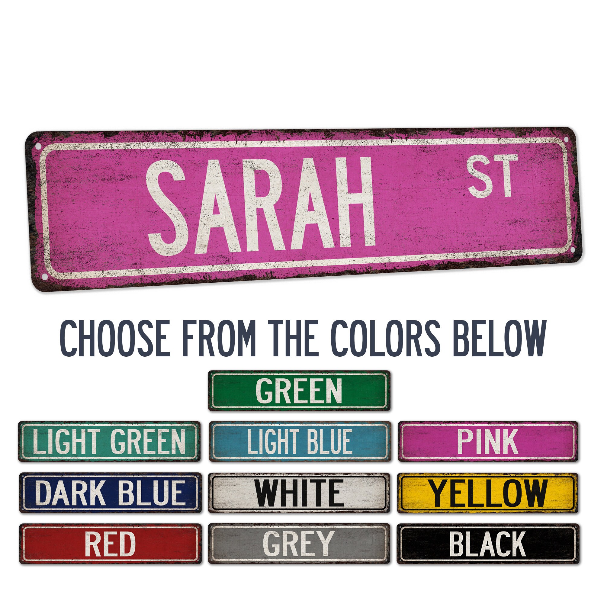 Sarah Sign, Sarah Gift, Girls Room Decor, Custom Street Sign, Signs for ...