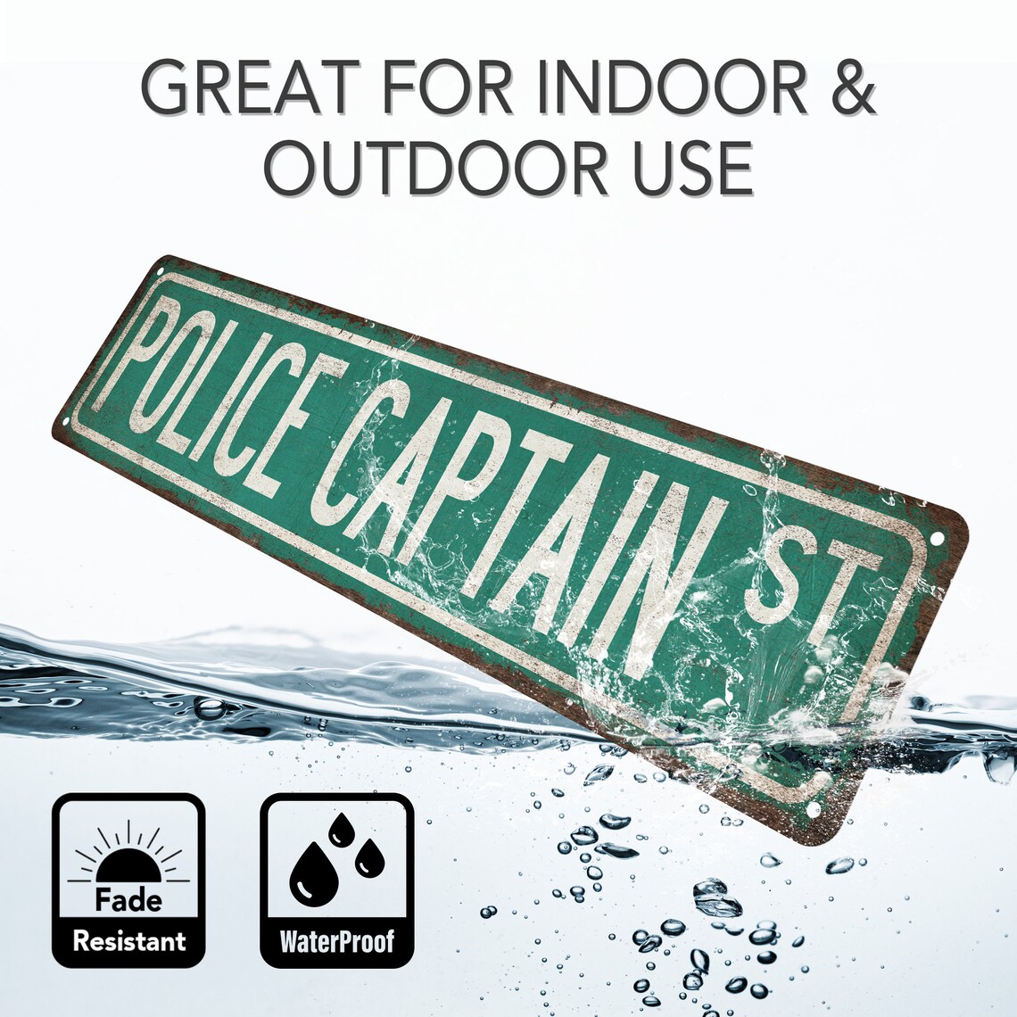 Police Captain Street Sign, Law Enforcement Gift - Etsy