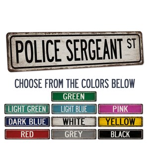 Police Sergeant Sign, Policemen Street Sign, Police Office Decor ...