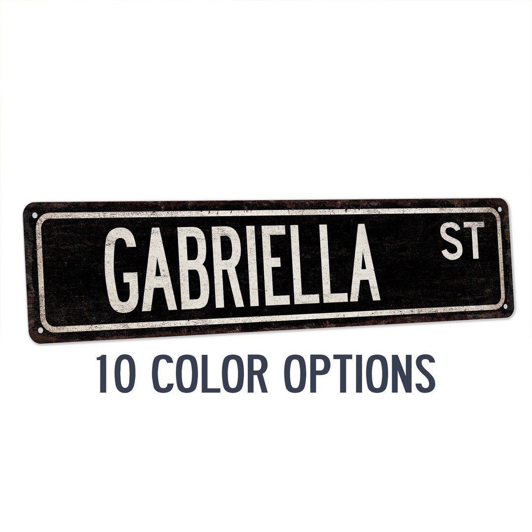 Gabriella Sign, Gabriella Gift, Girls Room Decor, Custom Street Sign ...