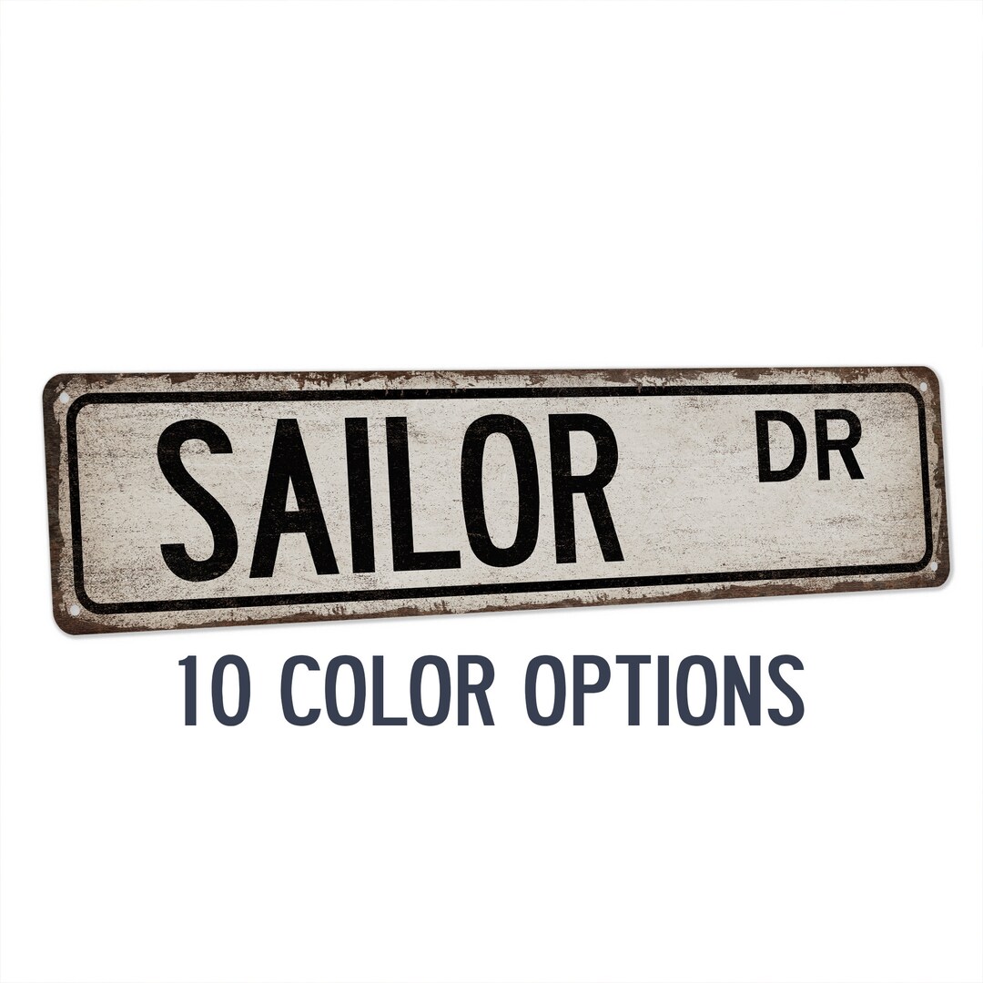 Sailor Street Sign, Sailor Gift, Boat Decor, Sailor Sign, Sailing Gift ...