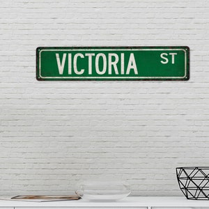 Victoria Sign, Victoria Gift, Girls Room Decor, Custom Street Sign ...