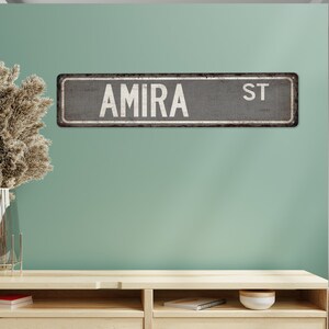 Amira Sign, Amira Gift, Girls Room Decor, Custom Street Sign, Signs for ...