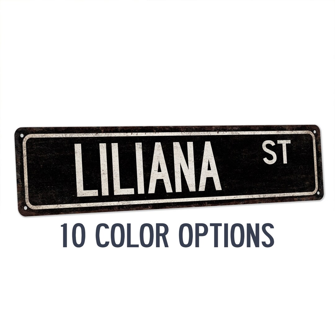 Liliana Sign, Liliana Gift, Girls Room Decor, Custom Street Sign, Signs ...