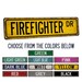 Firefighter, Firemen Street Sign, Fire Department Decor, Retirement ...