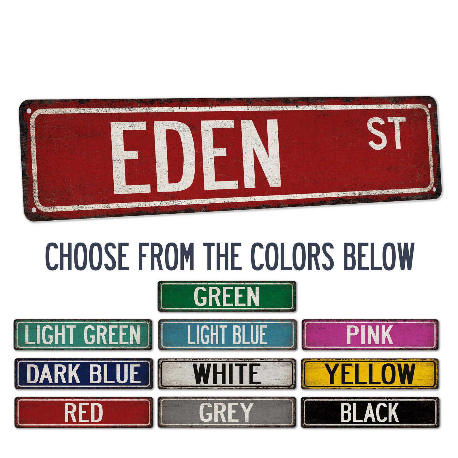 Eden Sign, Eden Gift, Girls Room Decor, Custom Street Sign, Signs for ...