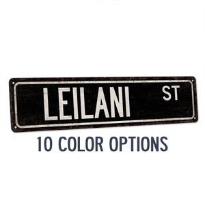 Leilani Sign, Leilani Gift, Girls Room Decor, Custom Street Sign, Signs ...