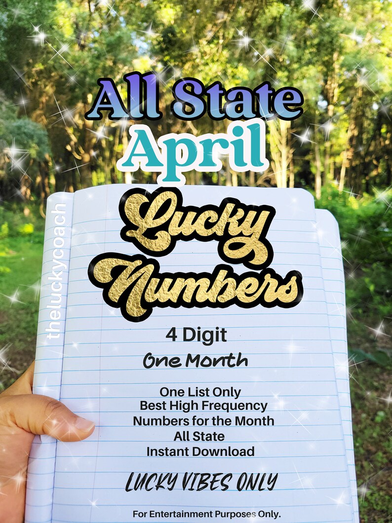 4 Digit Lucky Numbers for April Four Digit Manifest Luck One Month One ...