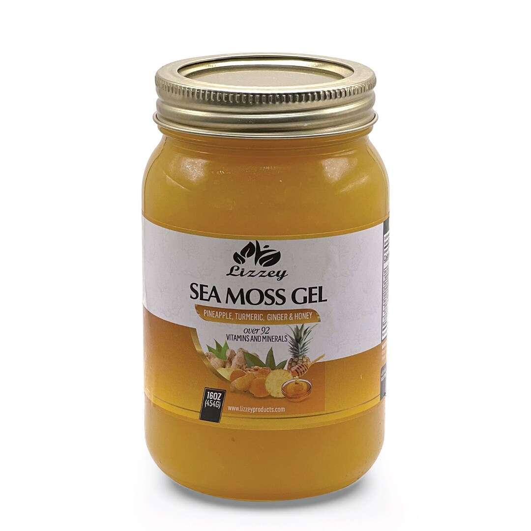 Pineapple, Turmeric & Ginger Flavored Sea Moss Gel, Organic All Natural ...