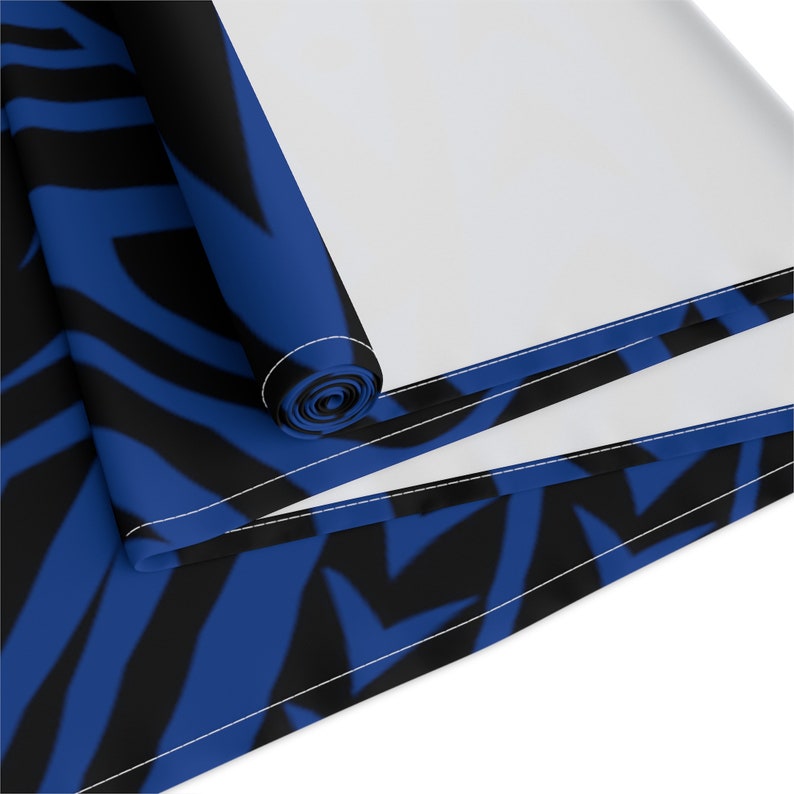 Polynesian Tribal in Black & Dark Blue Table Runner, Polynesian Table ...