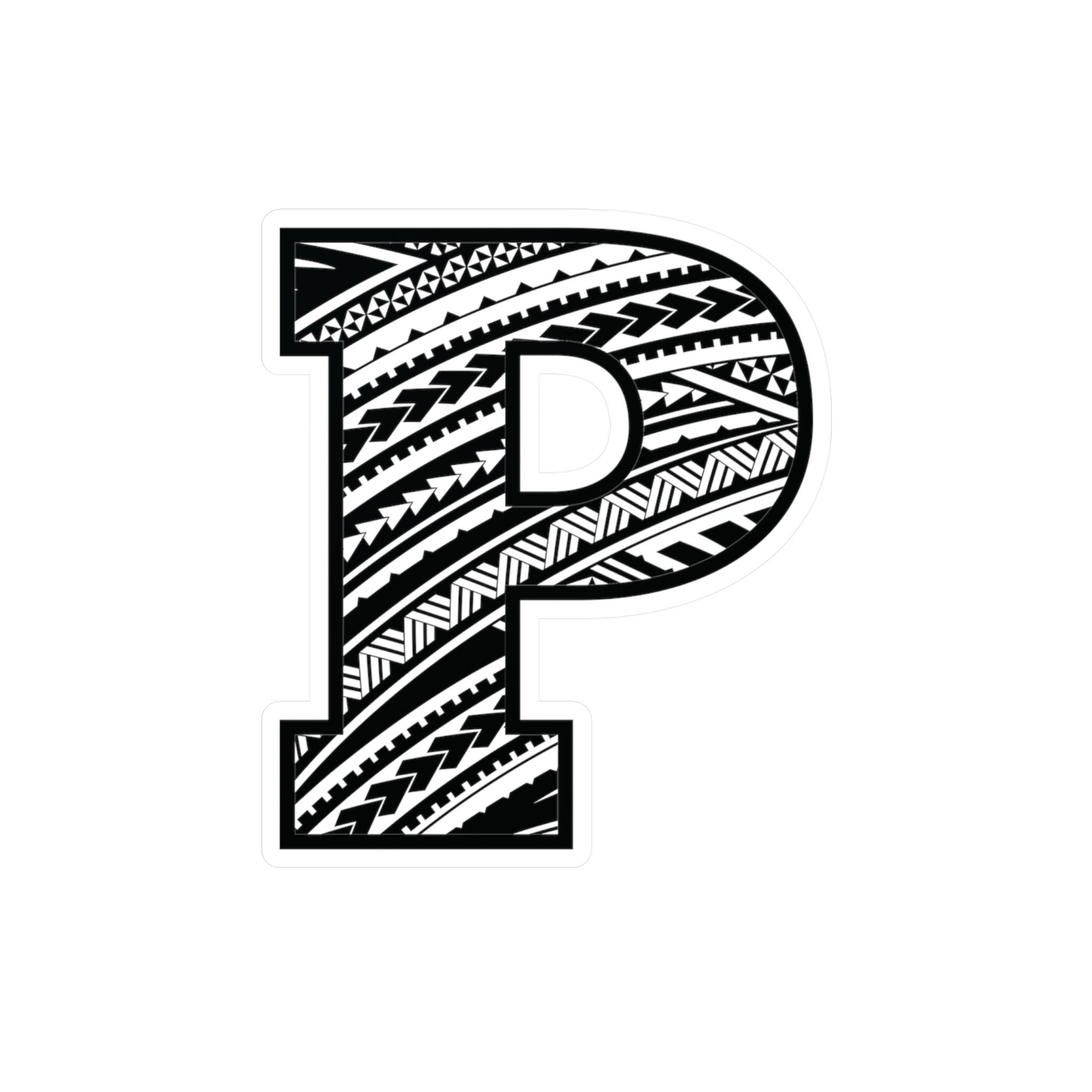 Polynesian Tribal Letter P Kiss-cut Vinyl Decals, Tropical Polynesian ...