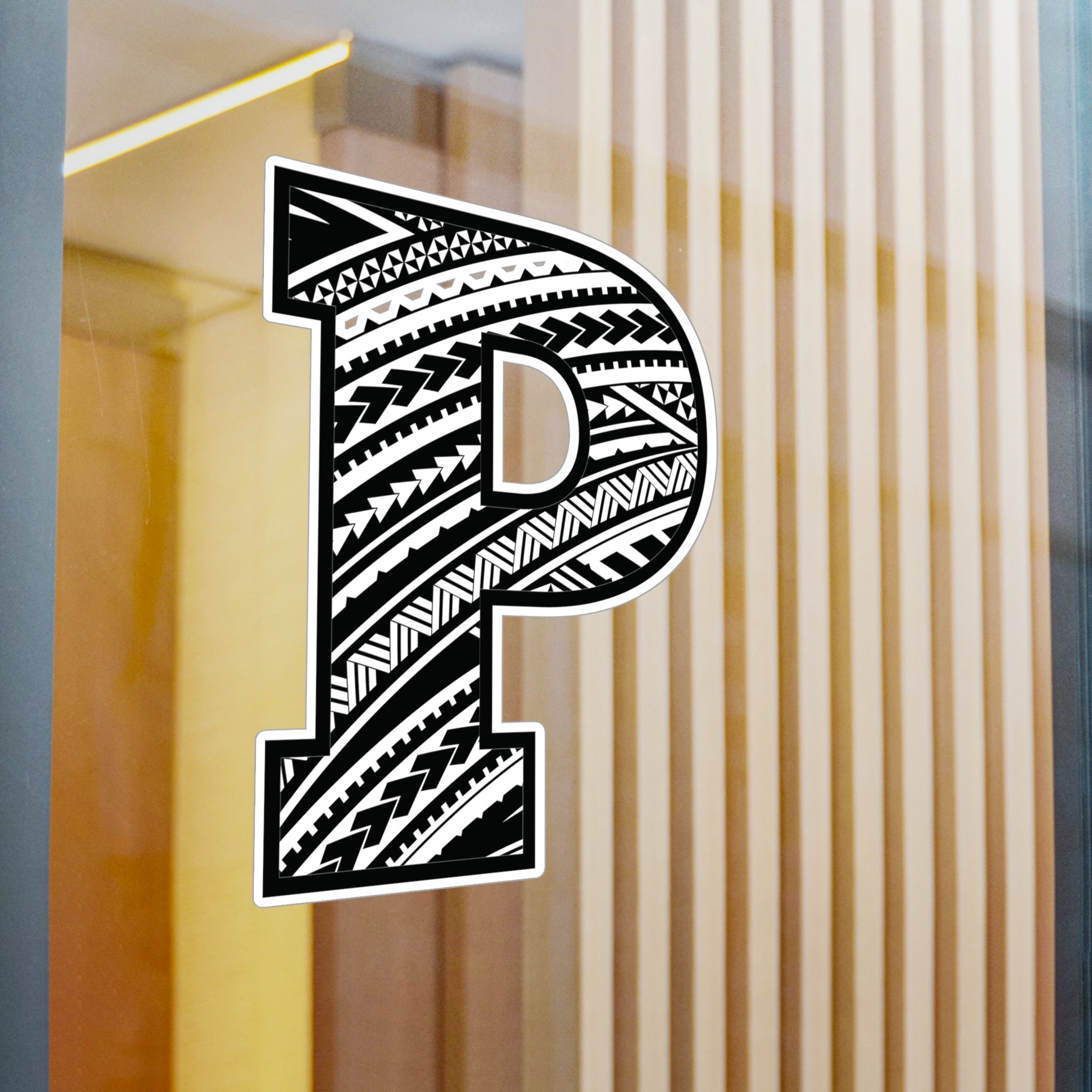 Polynesian Tribal Letter P Kiss-cut Vinyl Decals, Tropical Polynesian ...