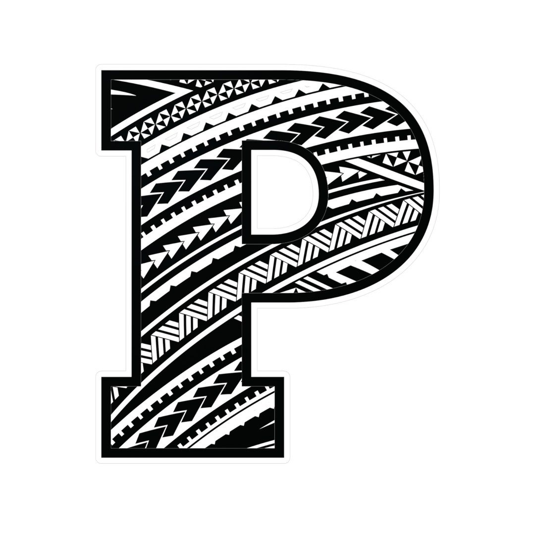 Polynesian Tribal Letter P Kiss-cut Vinyl Decals, Tropical Polynesian ...