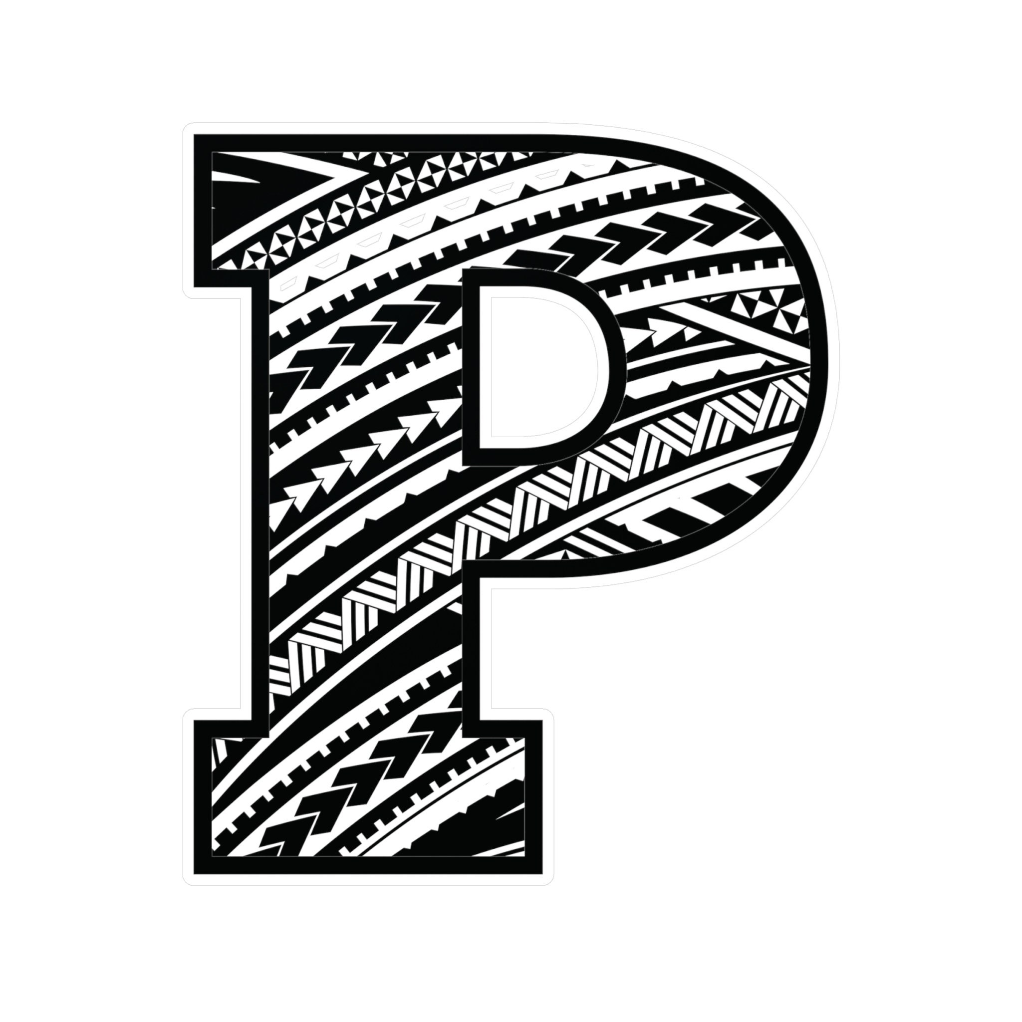Polynesian Tribal Letter P Kiss-cut Vinyl Decals, Tropical Polynesian ...