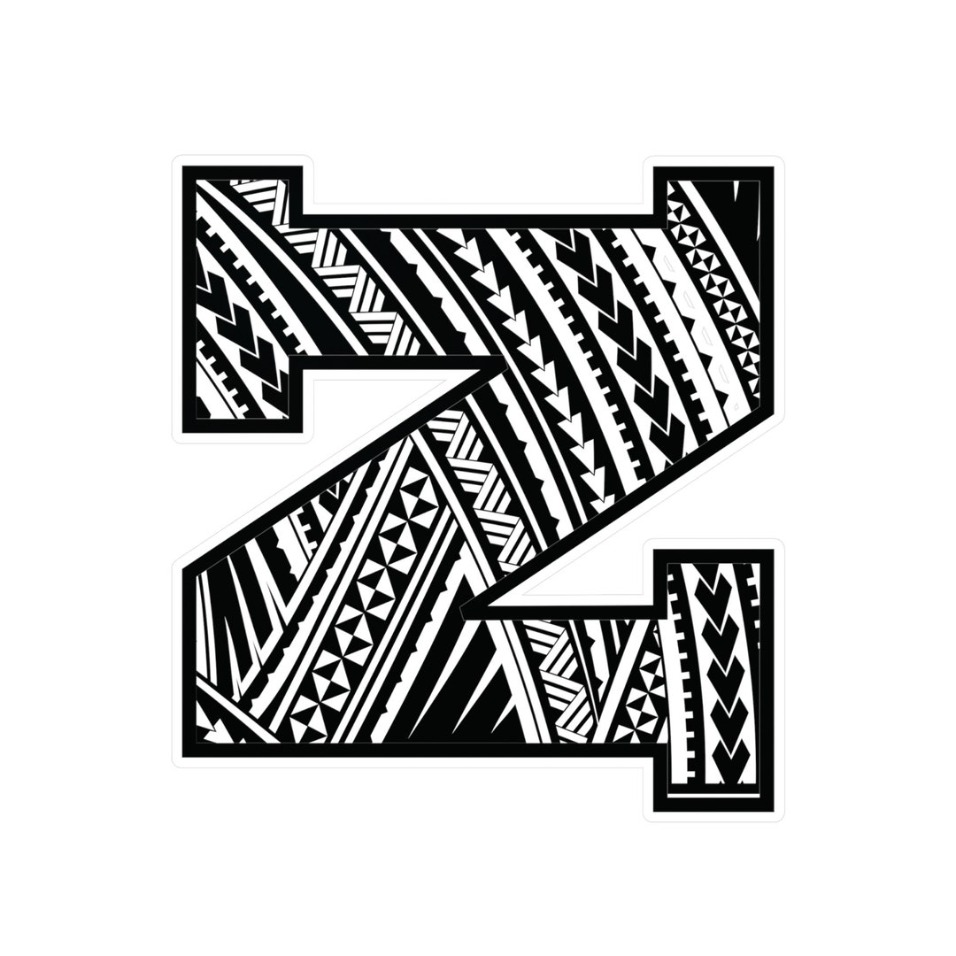 Polynesian Tribal Letter N Kiss-cut Vinyl Decals - Etsy